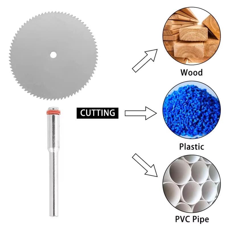 12PCS Micro Circular Saw Blade Accessory Electric Grinding Cutting Disc ...