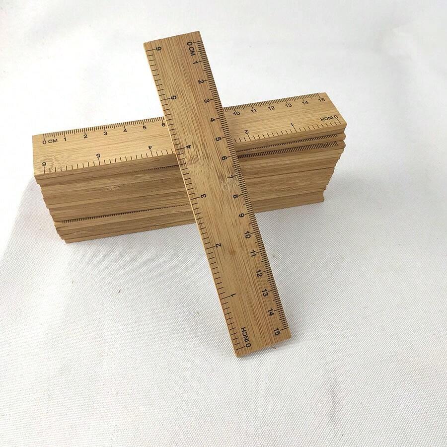 PLANT FUN 20 Packs Bamboo Ruler Student Rulers Bamboo School Rulers ...