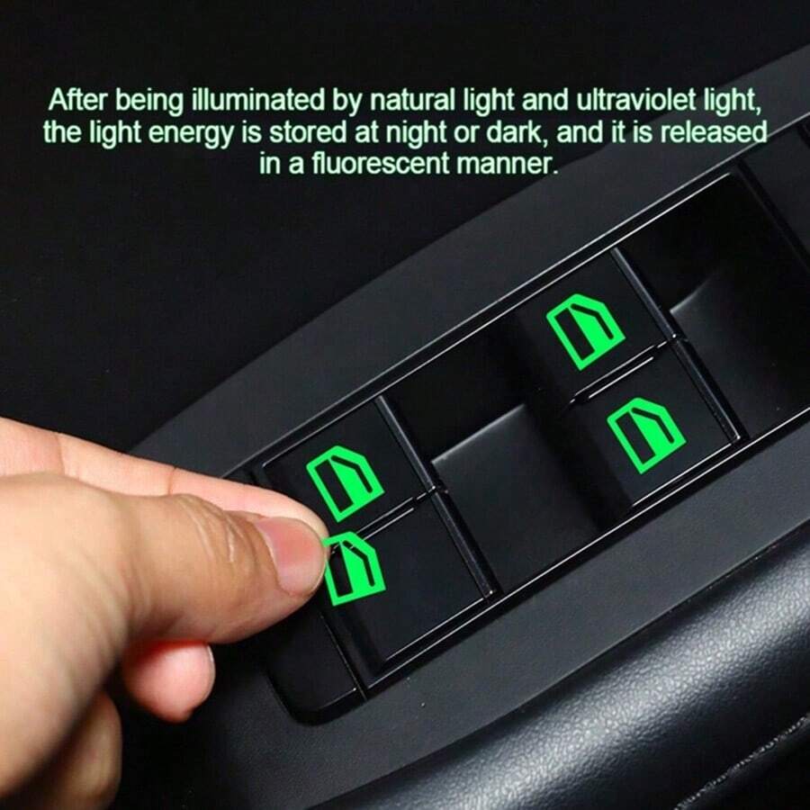 1 Set Universal Glow-In-The-Dark Car Switch Button Stickers, PVC ...