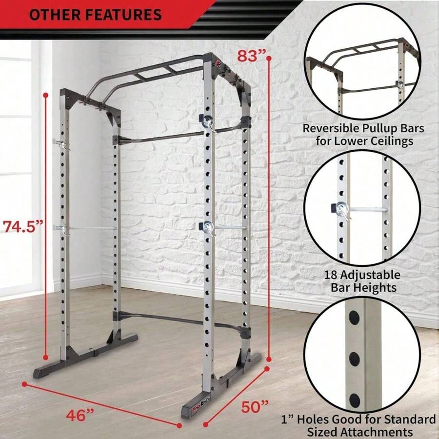 Fitness Reality Squat Rack Power Cage | Optional LAT Pulldown & Leg ...
