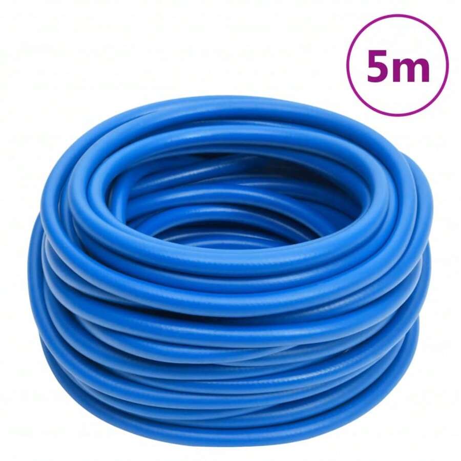 Blue PVC Air Hose 0.6 Inch 5 Meter Length Durable Flexible Lightweight ...