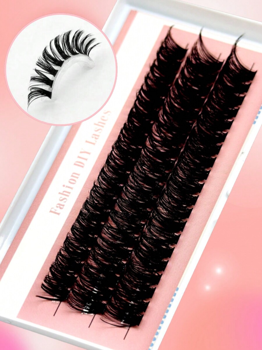 60Pcs D Curling Volume Lash Clusters 80D DIY Eyelash Extension ...