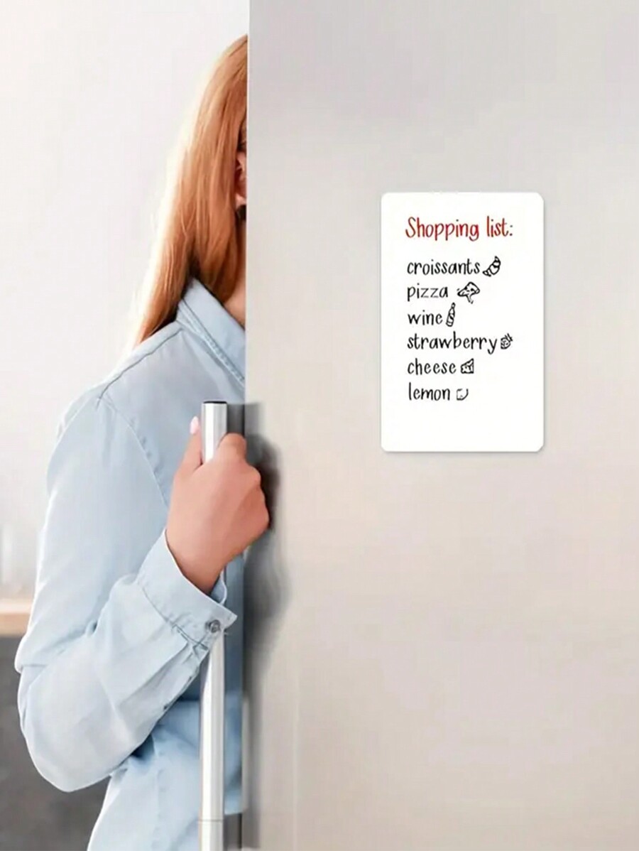 1pc Magnetic Whiteboard Sticker, A4 Size, Rounded Corners, Writable ...