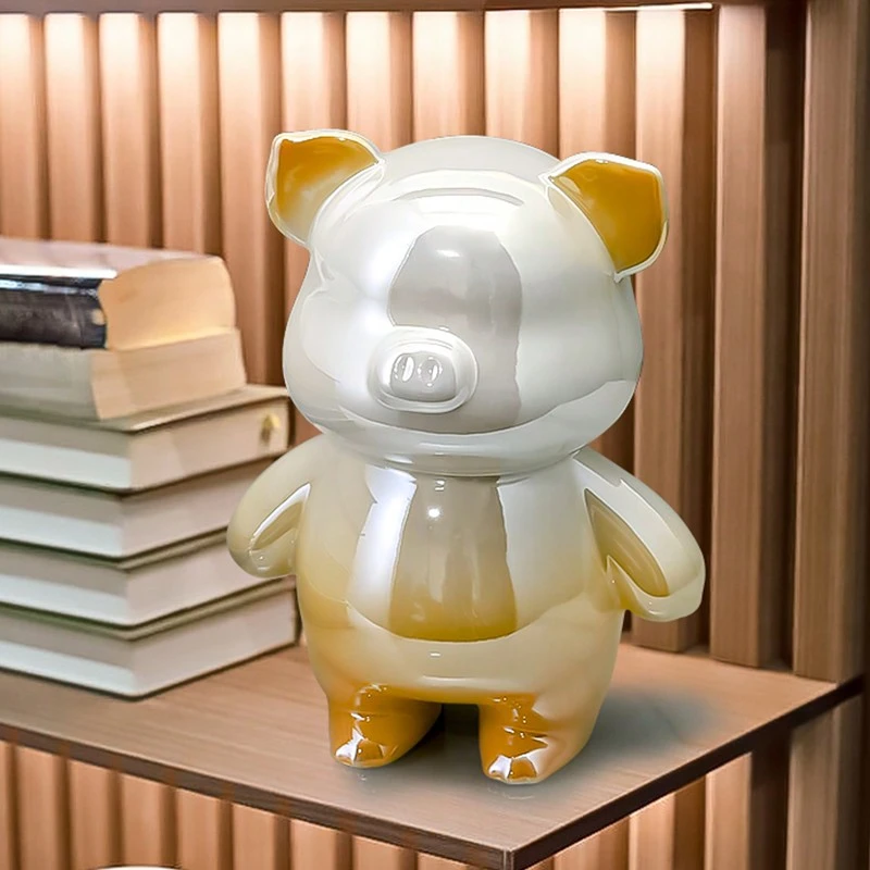 1 Piece Gradient Cute Pig Ceramic Piggy Bank, A Variety Of Colors To ...