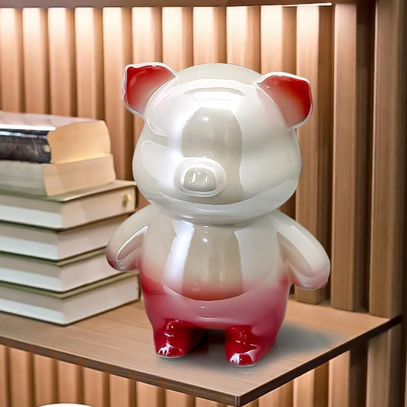 1 Piece Gradient Cute Pig Ceramic Piggy Bank, A Variety Of Colors To ...
