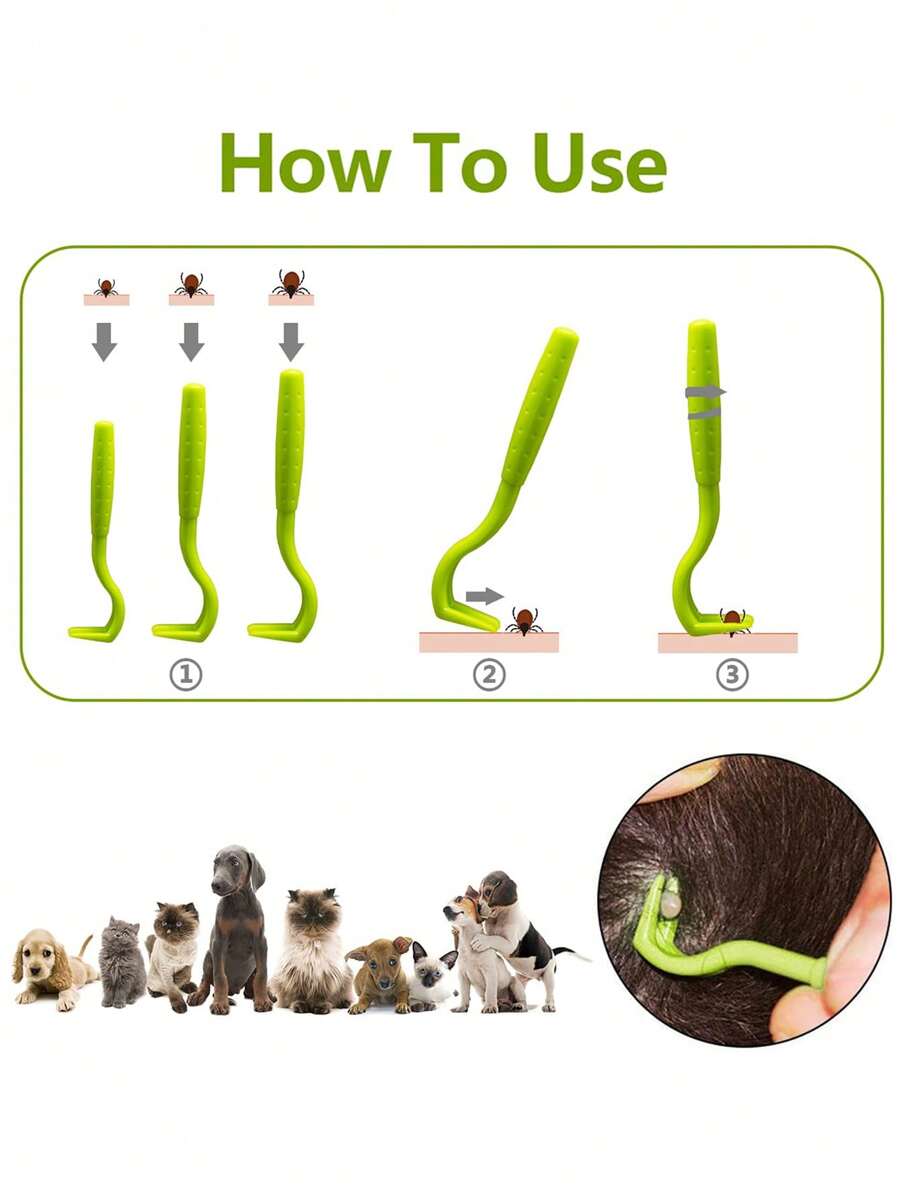 3 Sizes Pet Tick Removal Tool For Dogs, Cats And Humans Grooming Tools ...