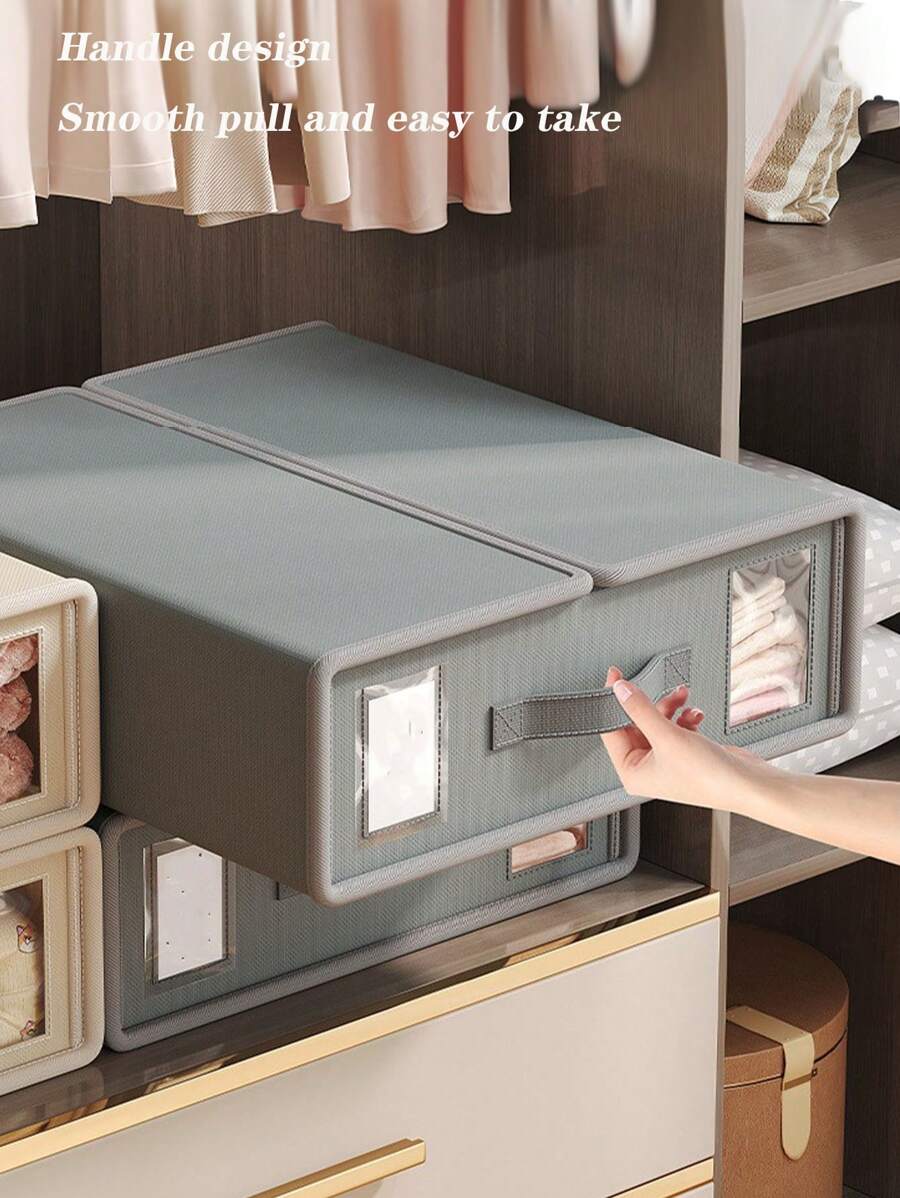 Foldable Bedding Storage Box, Blanket, Comforter Storage Box, Wardrobe ...