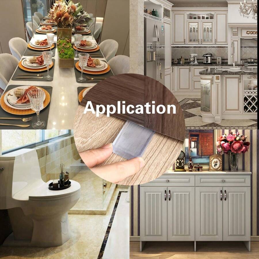 4pcs Clear Plastic Table Pads, Furniture Leveling Shims With High Load ...