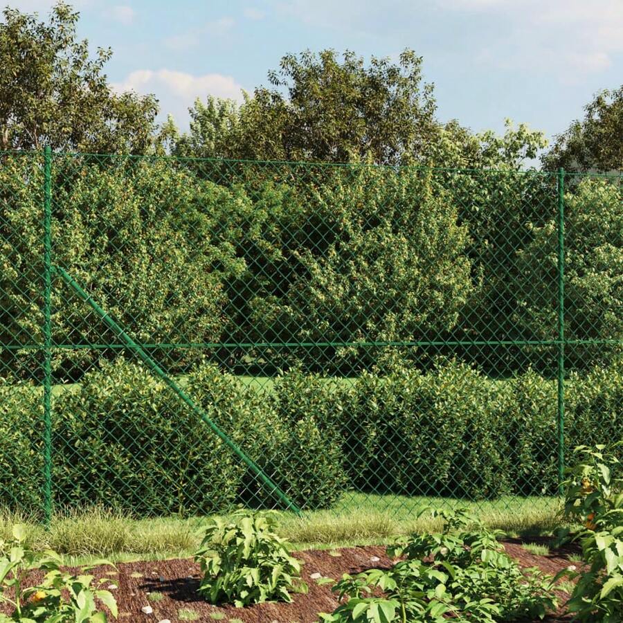 Durable Green Chain Link Fence With Spike Anchors 2.2M X 25M For ...