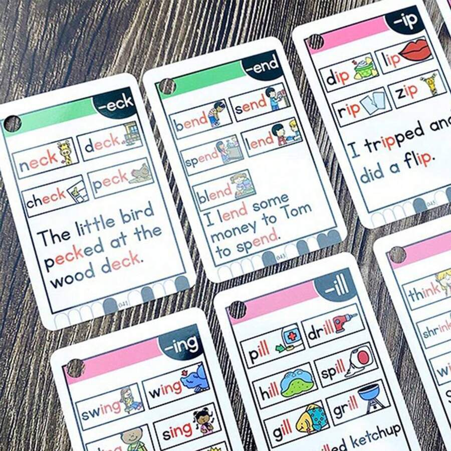 1set Engaging Draw Recognition Cards - Fun Educational Spelling Cards ...