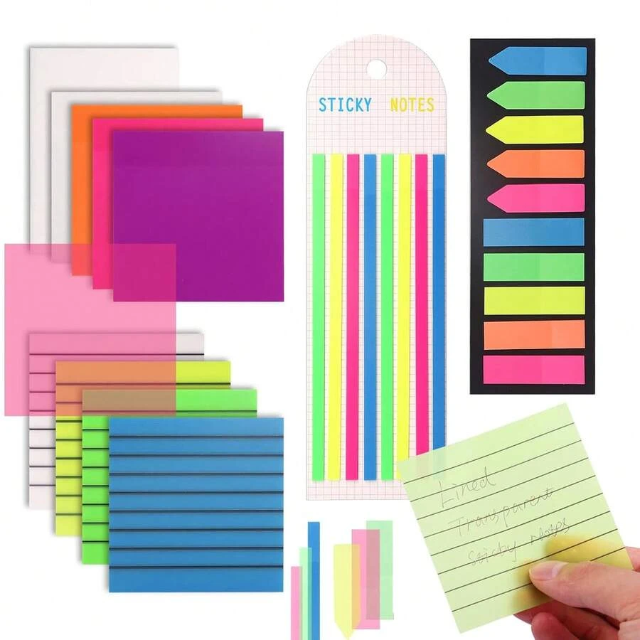 810 Sheet/Set Transparent Sticky Notes, Clear Waterproof 3 X 3 Inches/2 ...