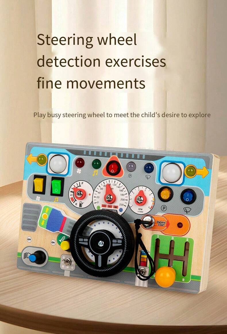 Kids' Red & Green Light Switch Busy Board, Montessori Educational Toy ...