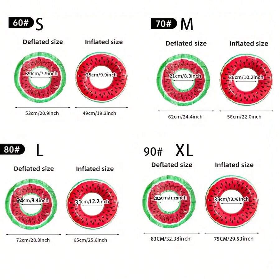 Inflatable Watermelon Pool Float For Adult Large Swimming Tube Ring ...