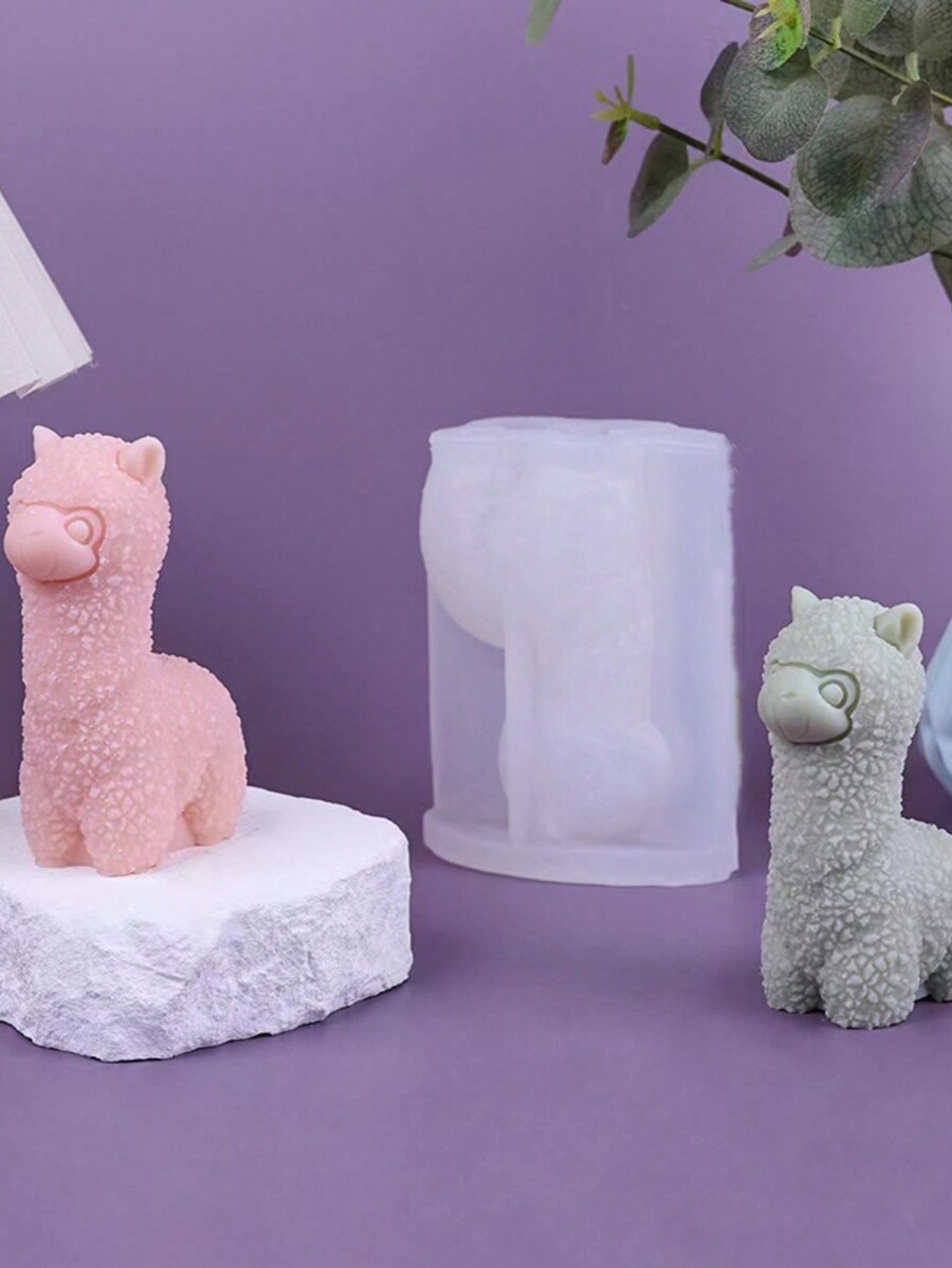 1pc Llama Shaped Fragrance Candle Silicone Mold, DIY Llama Aroma Stone ...