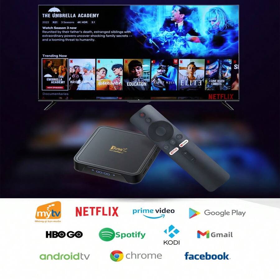 Q96 OHP A TV98 PRO TV Box Android 14 ATV H313 Quad Core 5G Dual Wifi 8K 4K Media Player Support ...