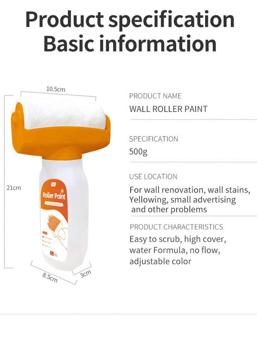 Wall Paint Roller Kit With Gloves + Sandpaper, Odorless Waterborne ...