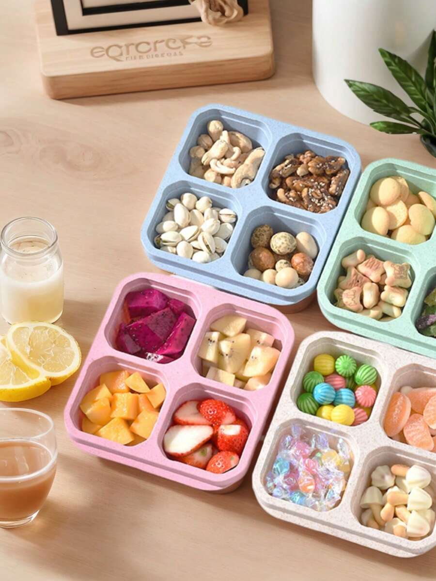 4-Compartment Dried Fruit & Candy Storage Box, Fresh Preserving ...