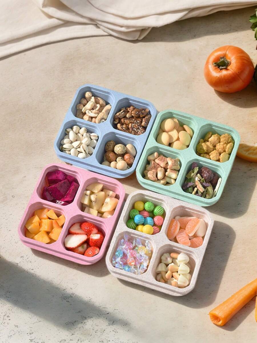 4-Compartment Dried Fruit & Candy Storage Box, Fresh Preserving ...