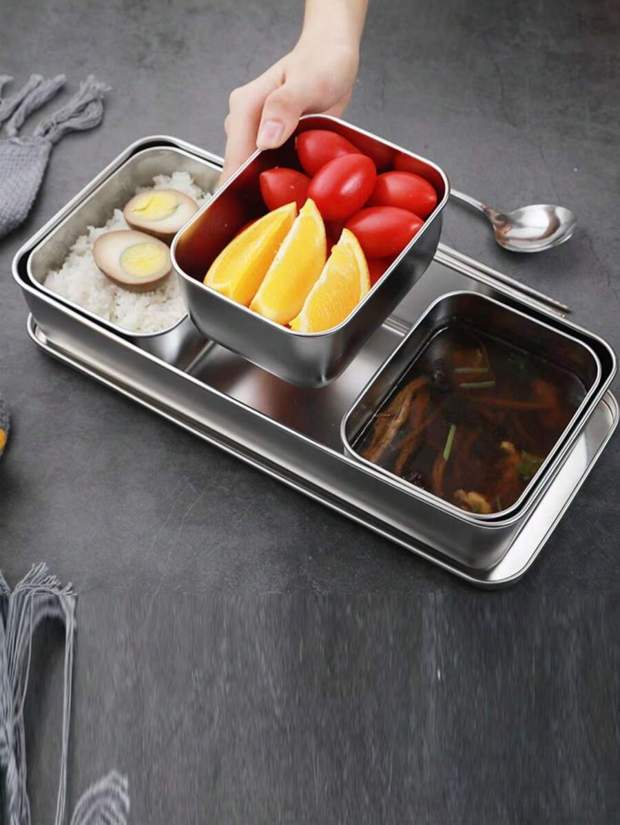 Stainless Steel Seasoning Box Set, Japanese Style Rectangular Spice ...