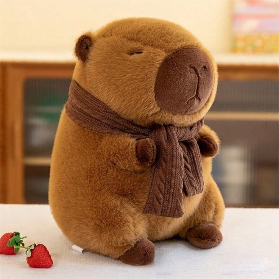Animales de peluche lindos, similares a los capibaras, hechos de ...