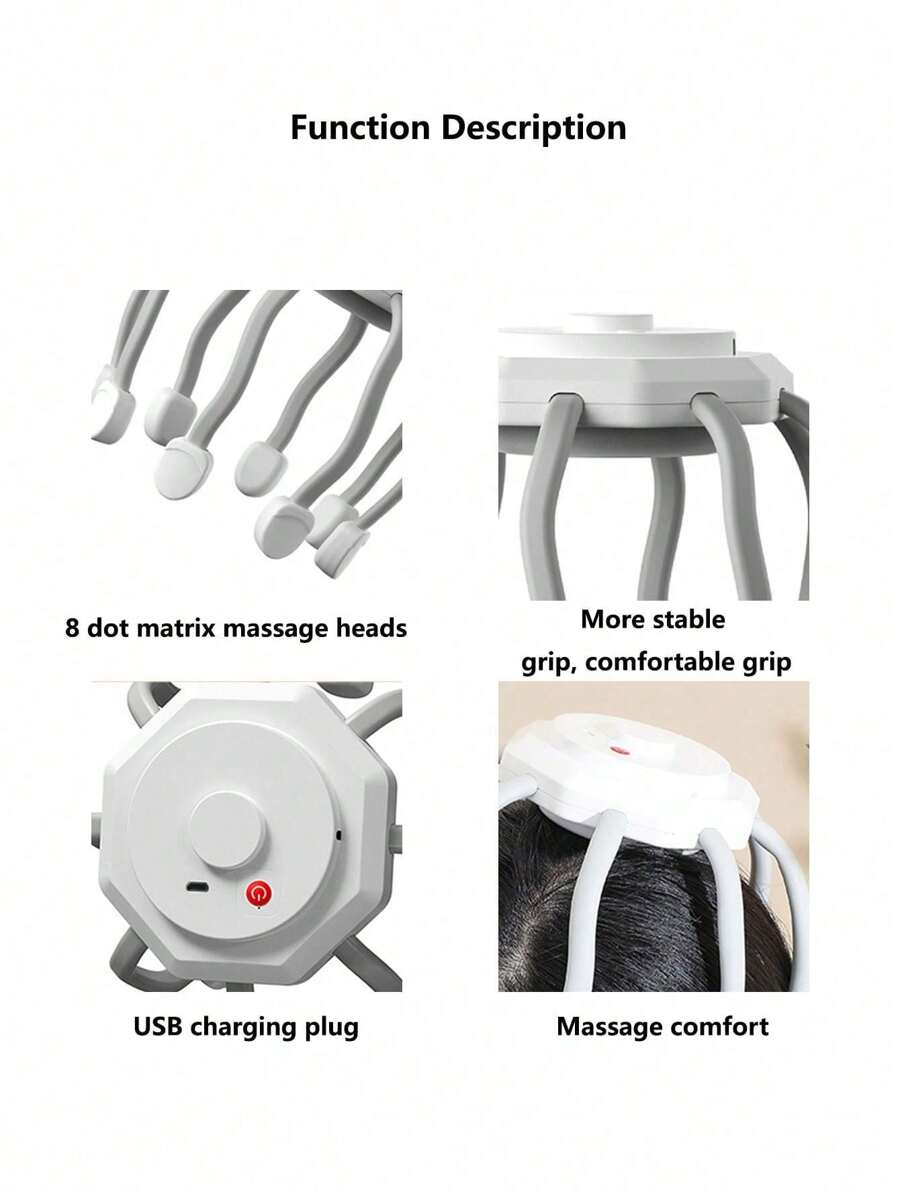 Smart Head Massager Device, Electric Scalp Massage Claw, Therapy ...