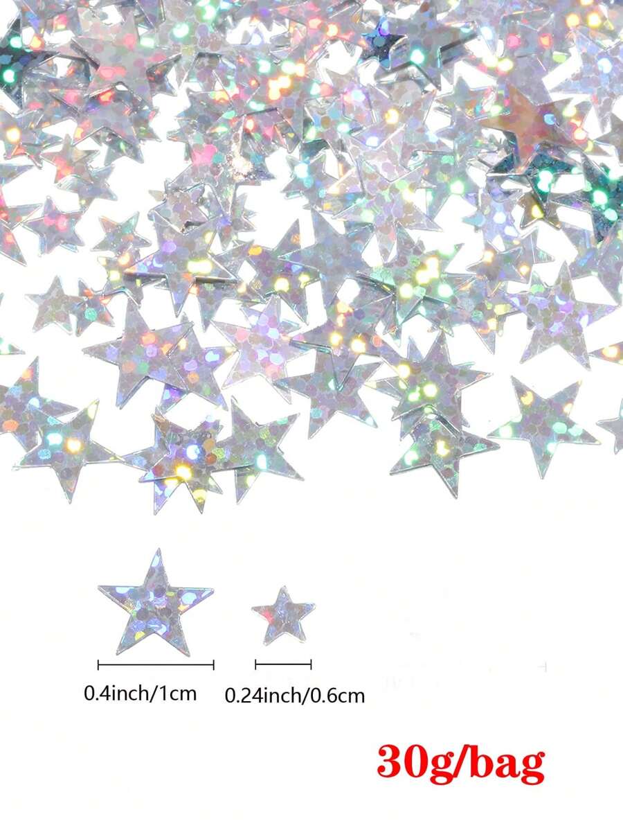 15/30/50g Star Confetti Glitter Star Table Confetti Metallic Foil Stars ...