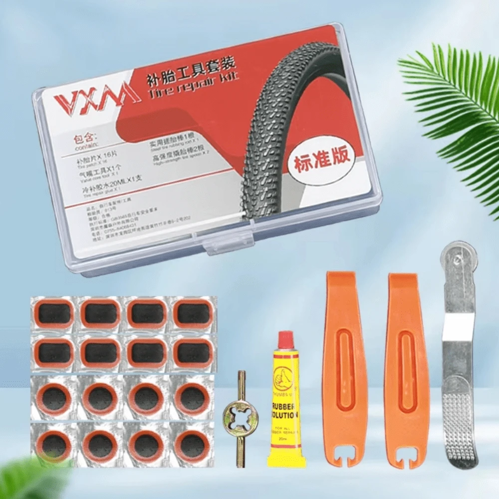 Bicycle Tire Repair Patches & Glue Tool Kit, For Mountain Bike & Road ...