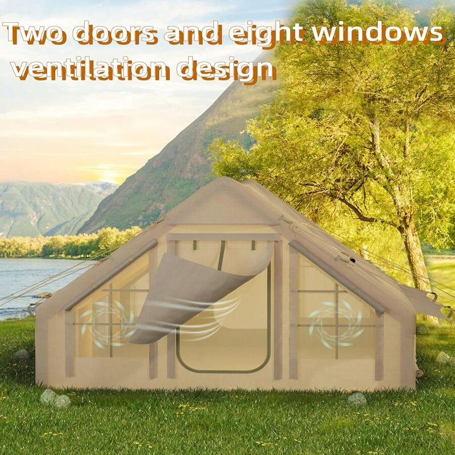 Ataucjin 6-8 Person Inflatable Camping Tent, Large Inflatable Tent ...