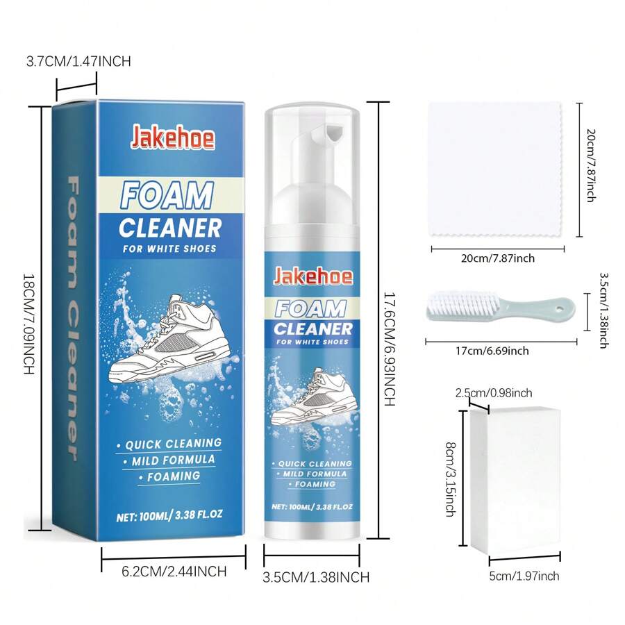 Shoe Cleaner Kit Foam Cleaning Decontamination Multi-Functional Sneaker ...
