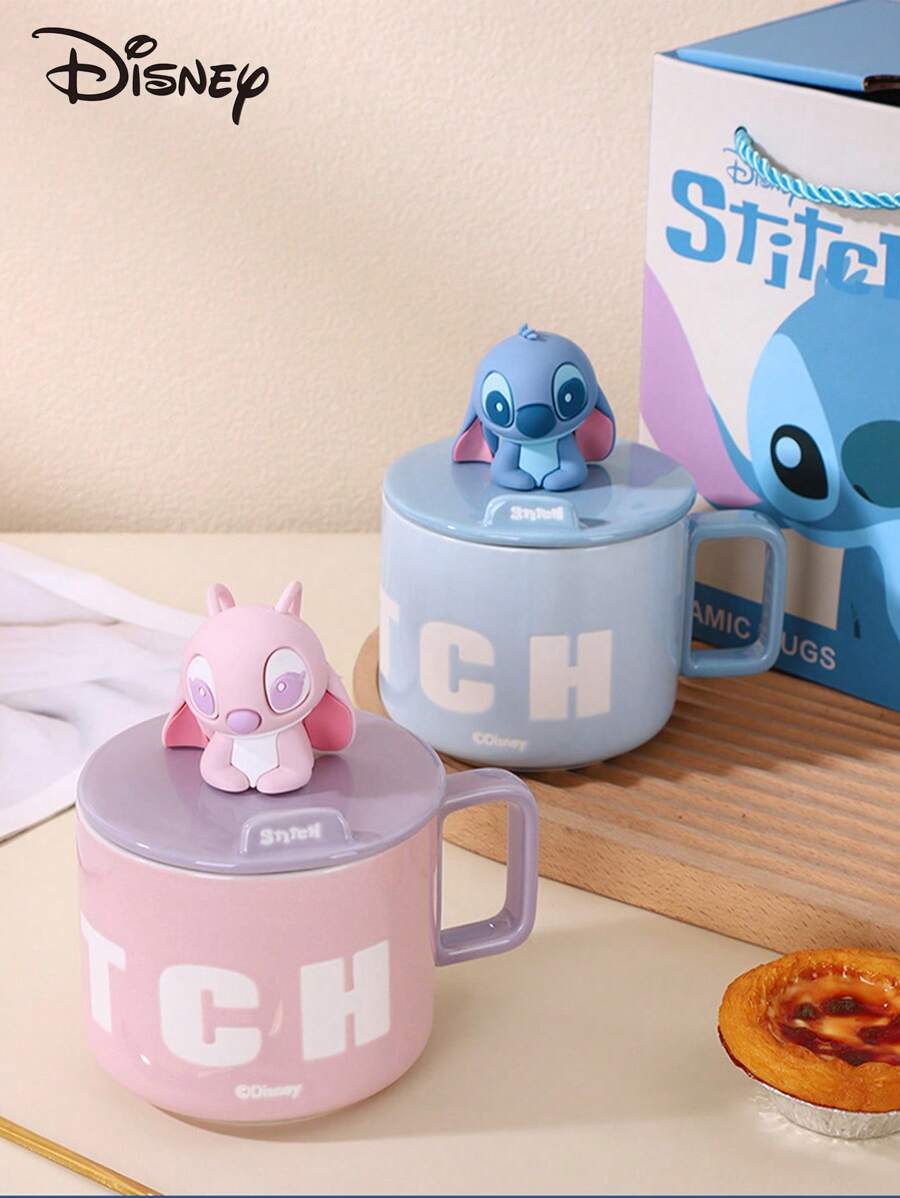 Disney Official Genuine Stitch Ceramic Mug Set, High Quality Branded ...