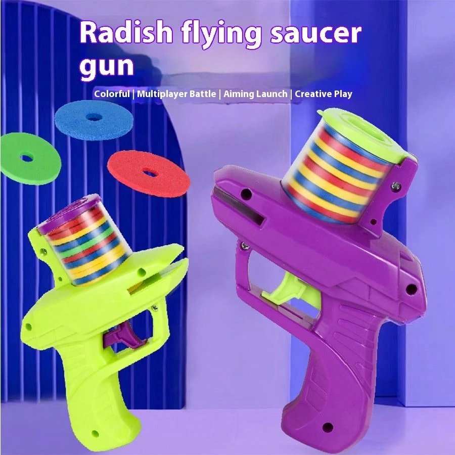 Outdoor Combat Carrot Blaster Flying Disc Shooting Game Soft Bullet Toy ...