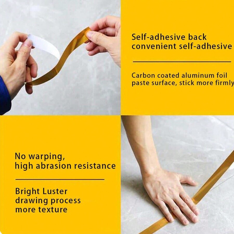 50m PVC Self-Adhesive Tile Sticker Tape, Waterproof Wall Crack Sealing ...