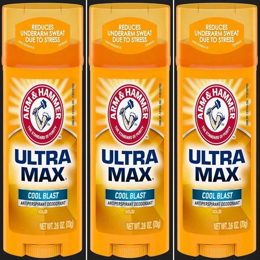 Arm & Hammer ARM & HAMMER ULTRAMAX Anti-Perspirant Deodorant Solid Cool Blast 2.6 Oz 76 Ml (Pack ...