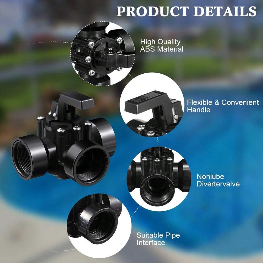 1.5 Inch Swimming Pool Diverter Valve Replacement Valve Positive Seal ...