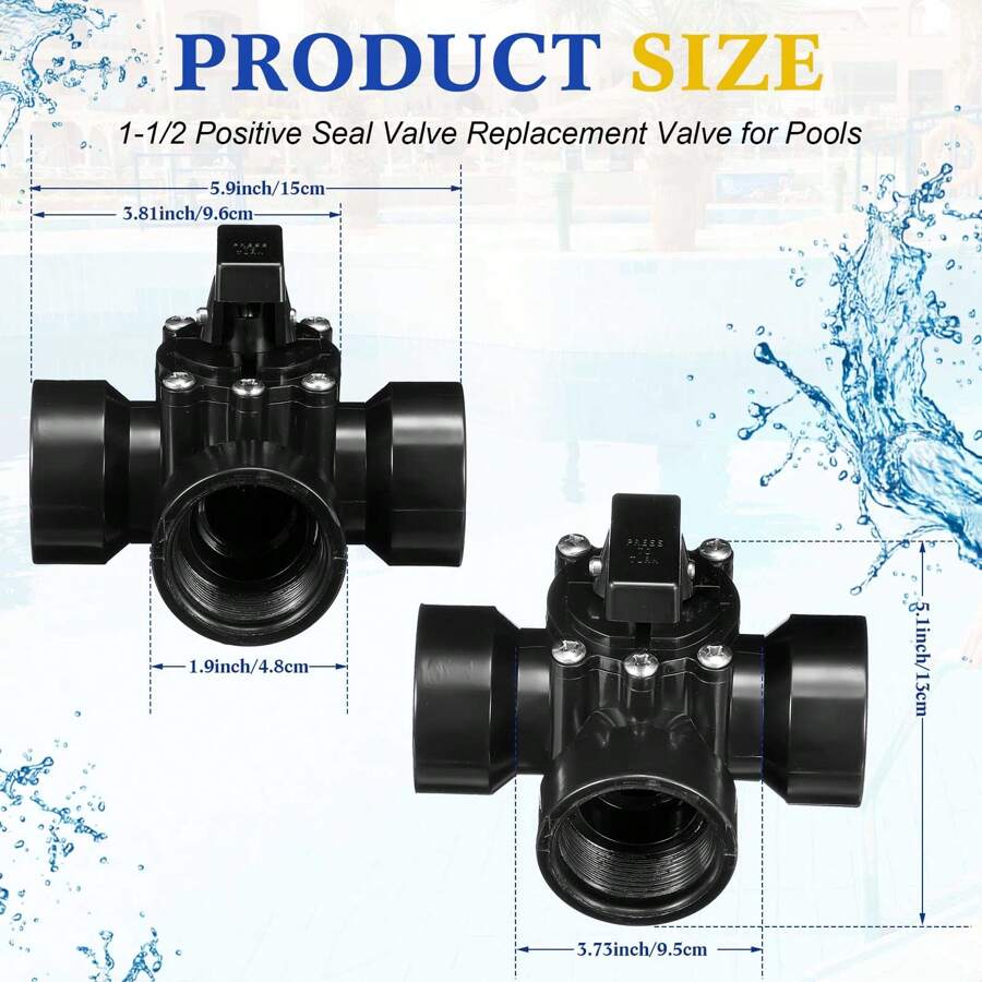1.5 Inch Swimming Pool Diverter Valve Replacement Valve Positive Seal ...