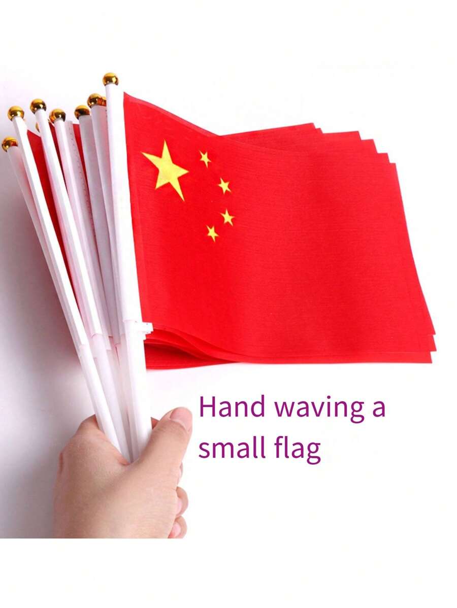 Chinese National Flag 5 Star Red Flag, Hand-Held Waving Flags For ...