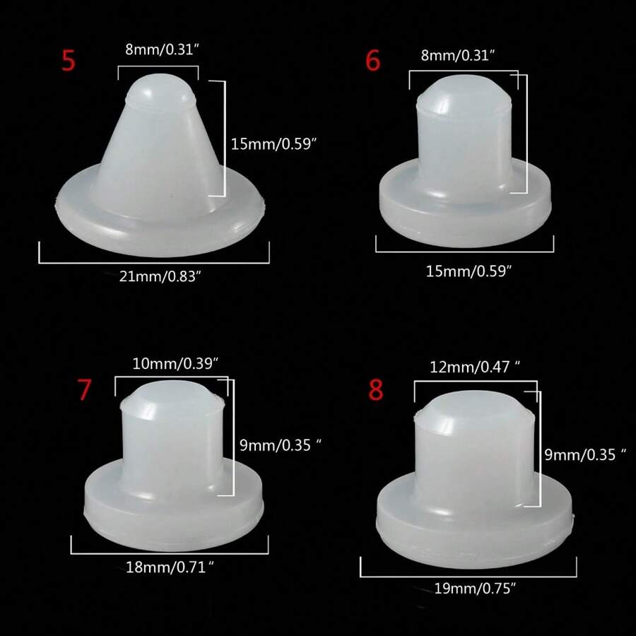 Transparent Silicone Navel Plug - 8x15x21MM Multi-Style Silicone Cone ...