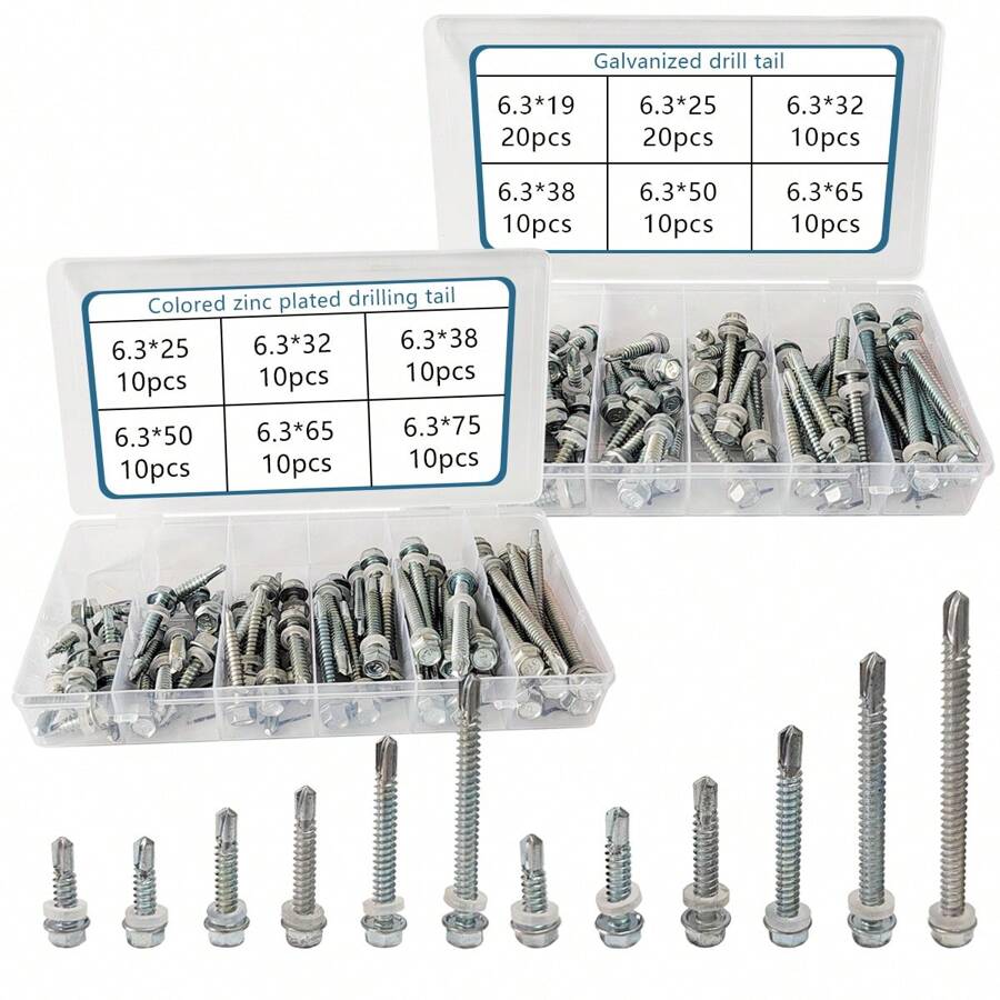 Outer Hexagonal Self-Drilling Screw Set Color Steel Tile Dovetail Home ...