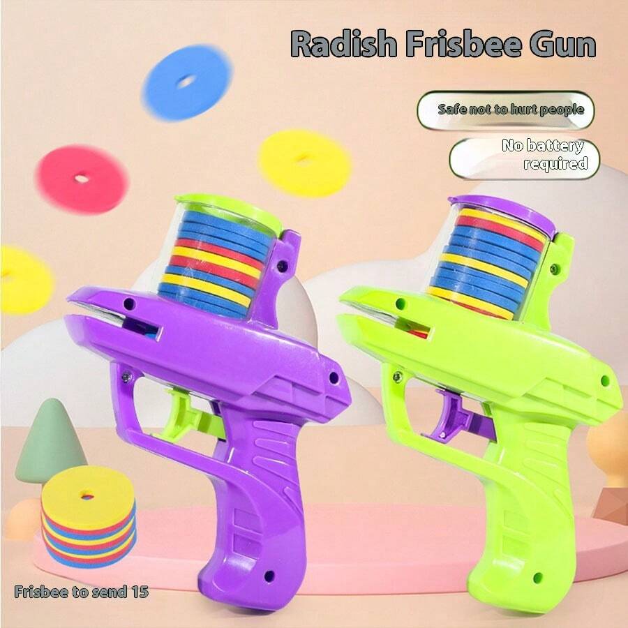 Outdoor Combat Carrot Blaster Flying Disc Shooting Game Soft Bullet Toy ...