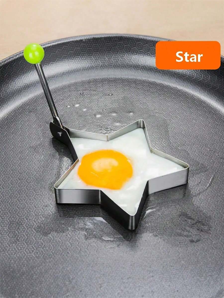 4pcs Stainless Steel Fried Egg Mold, Pancake & Egg Shaper For Cooking ...