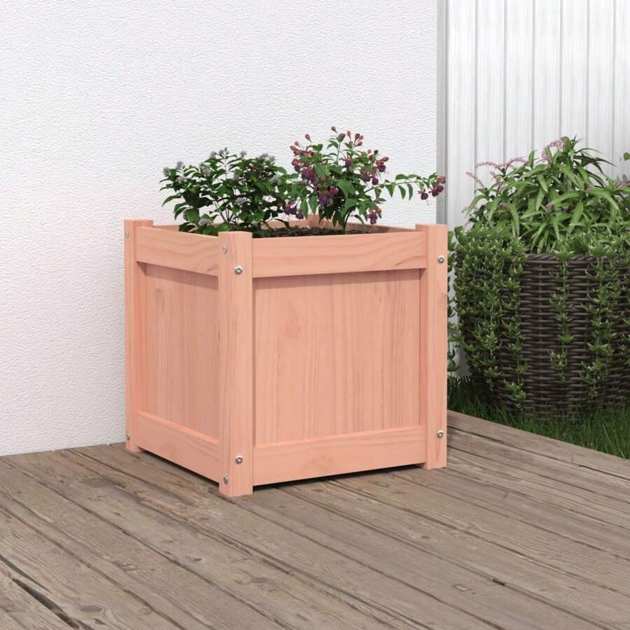 Solid Douglas Wood Garden Planter Box 40cm X 40cm X 40cm Outdoor Flower ...