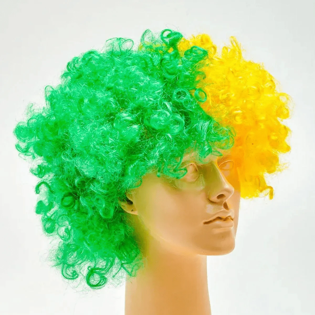 Colors Of Brazil Unique Style Green And Yellow Black Power Wig for Sale ...
