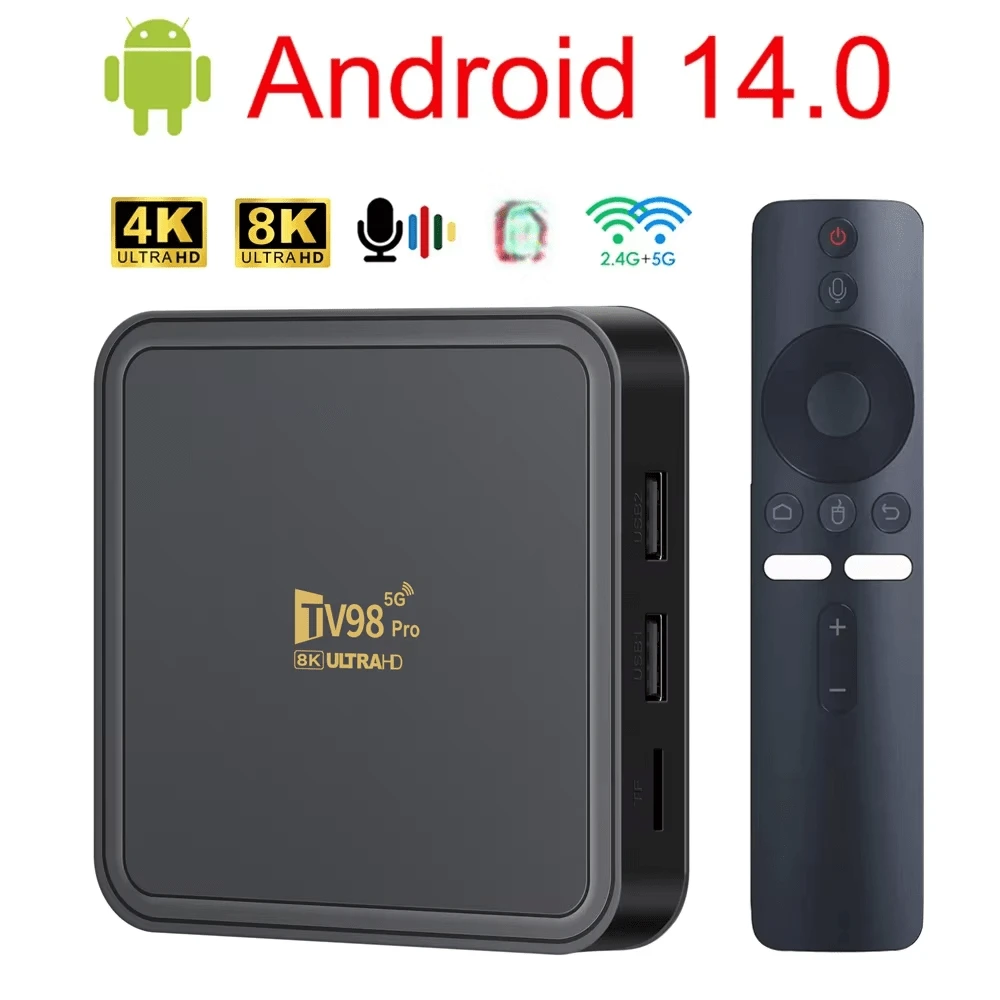 Q96 OHP A TV98 PRO TV Box Android 14 ATV H313 Quad Core 5G Dual Wifi 8K ...