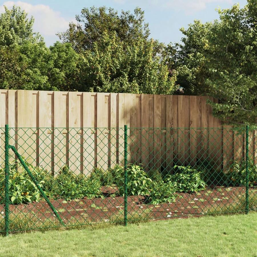 Green Chain Link Fence 1 Meter By 10 Meters Durable Outdoor Barrier Non ...