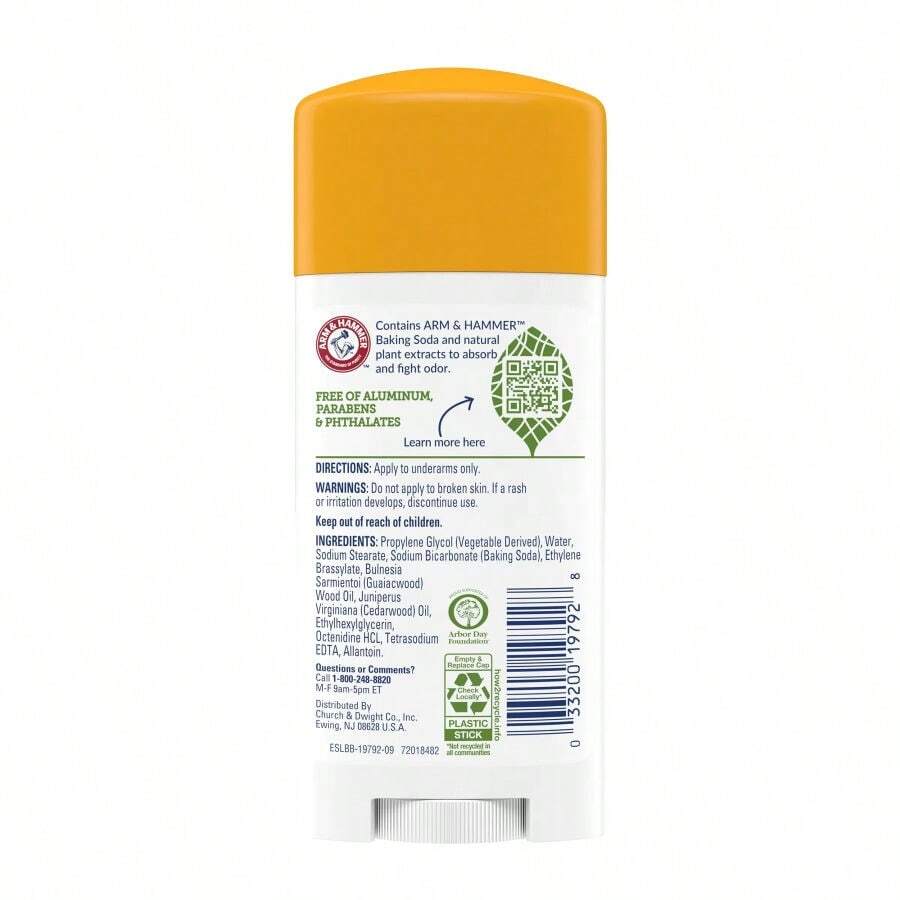 Arm & Hammer ARM & Hammer Essentials Natural Solid Deodorant Unscented ...
