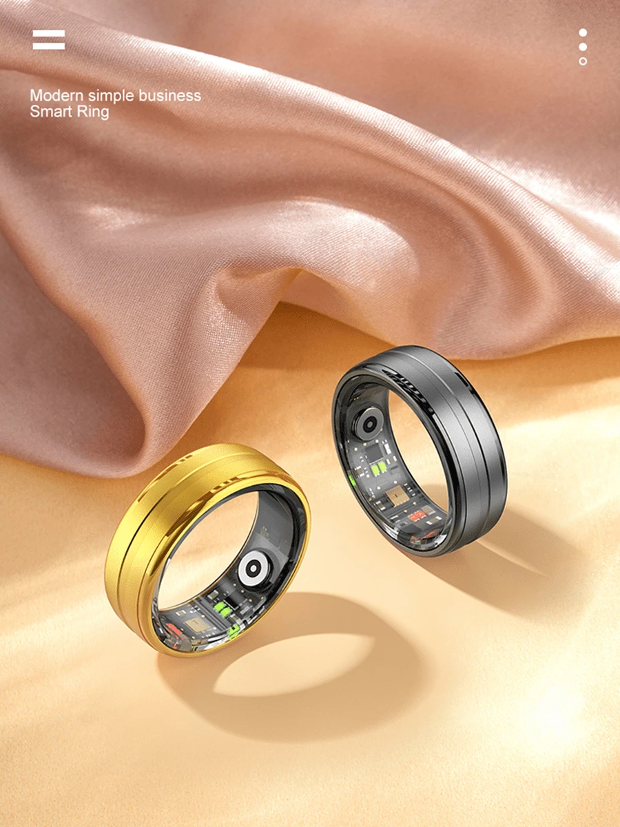 CyberDyer Anello intelligente unisex, contapassi, batterie a lunga durata, monitoraggio di ...