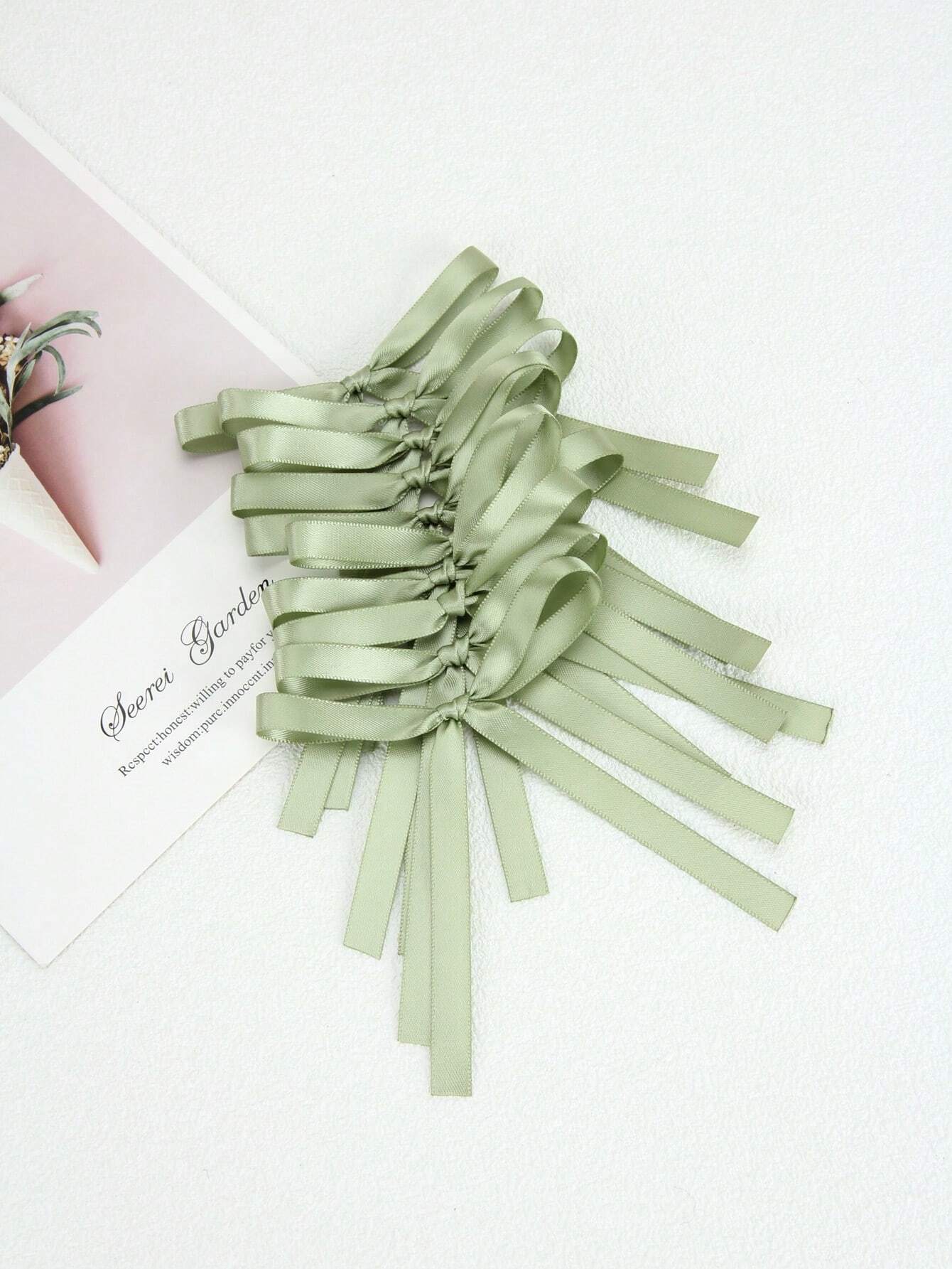 5pcs/10pcs Satin Ribbon Bow Accessories, Handmade Craft Supplies, Party ...