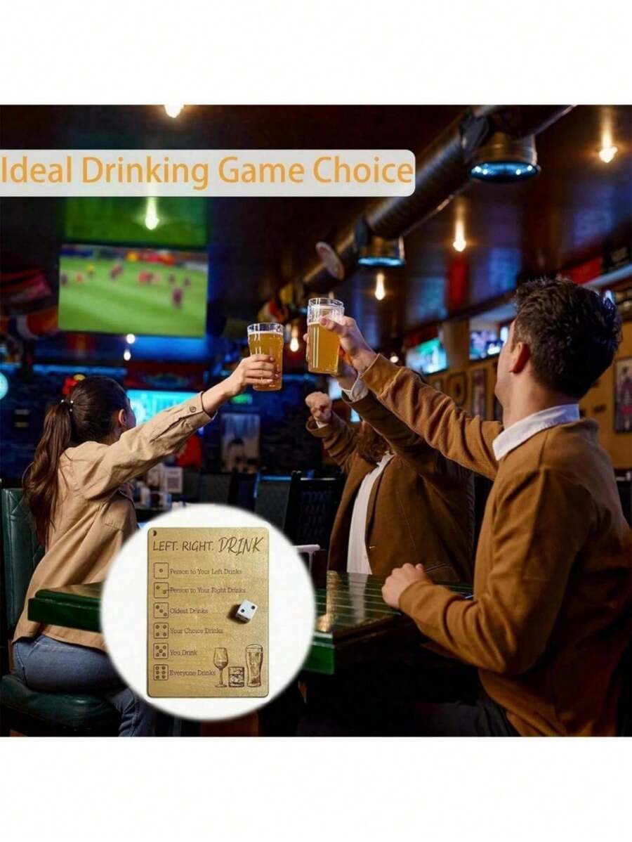 Left-Right Drinking Game, Dice Drinking Game Board, Adult Party ...