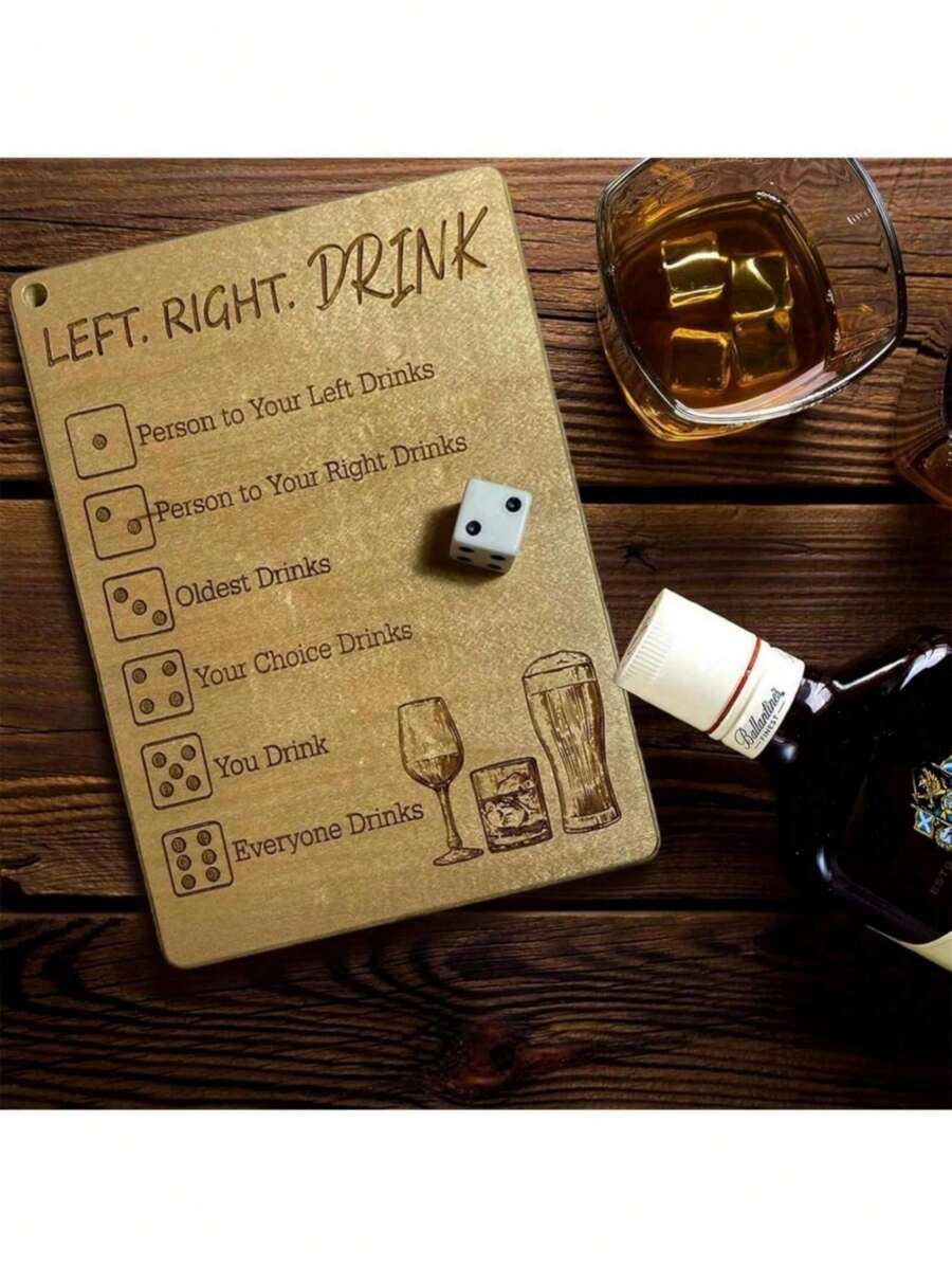 Left-Right Drinking Game, Dice Drinking Game Board, Adult Party ...