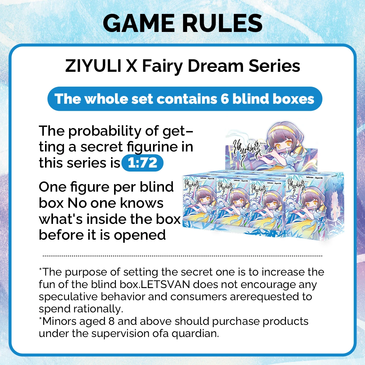 letsvan Ziyuli 'Dream Fantasy' Series Blind Box Figurines, Christmas Gift, Random Style Sent Per ...